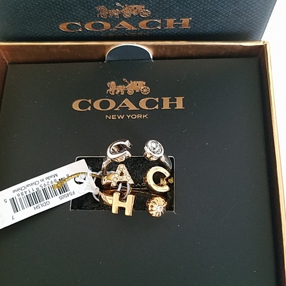 Coach | Jewelry | Coach Set Of 3 Rings | Poshmark